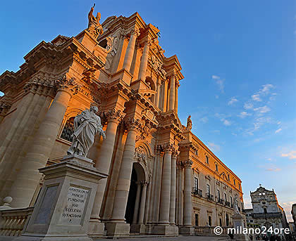 Syrakus in Sizilien und die Insel Ortygia